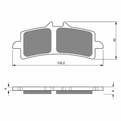 Goldfren Front Brake Pads for MV Agusta Brutale 1078 RR 2008-2009 (S3 ...