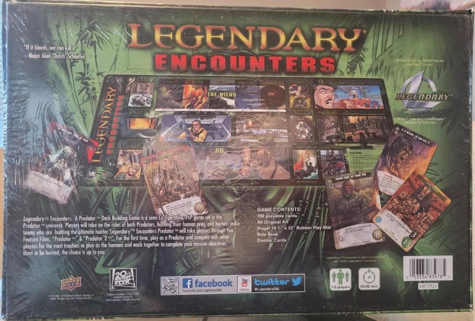 Legendary Encounters a Predator Deck-building Card Game 2015 Upper Deck ...