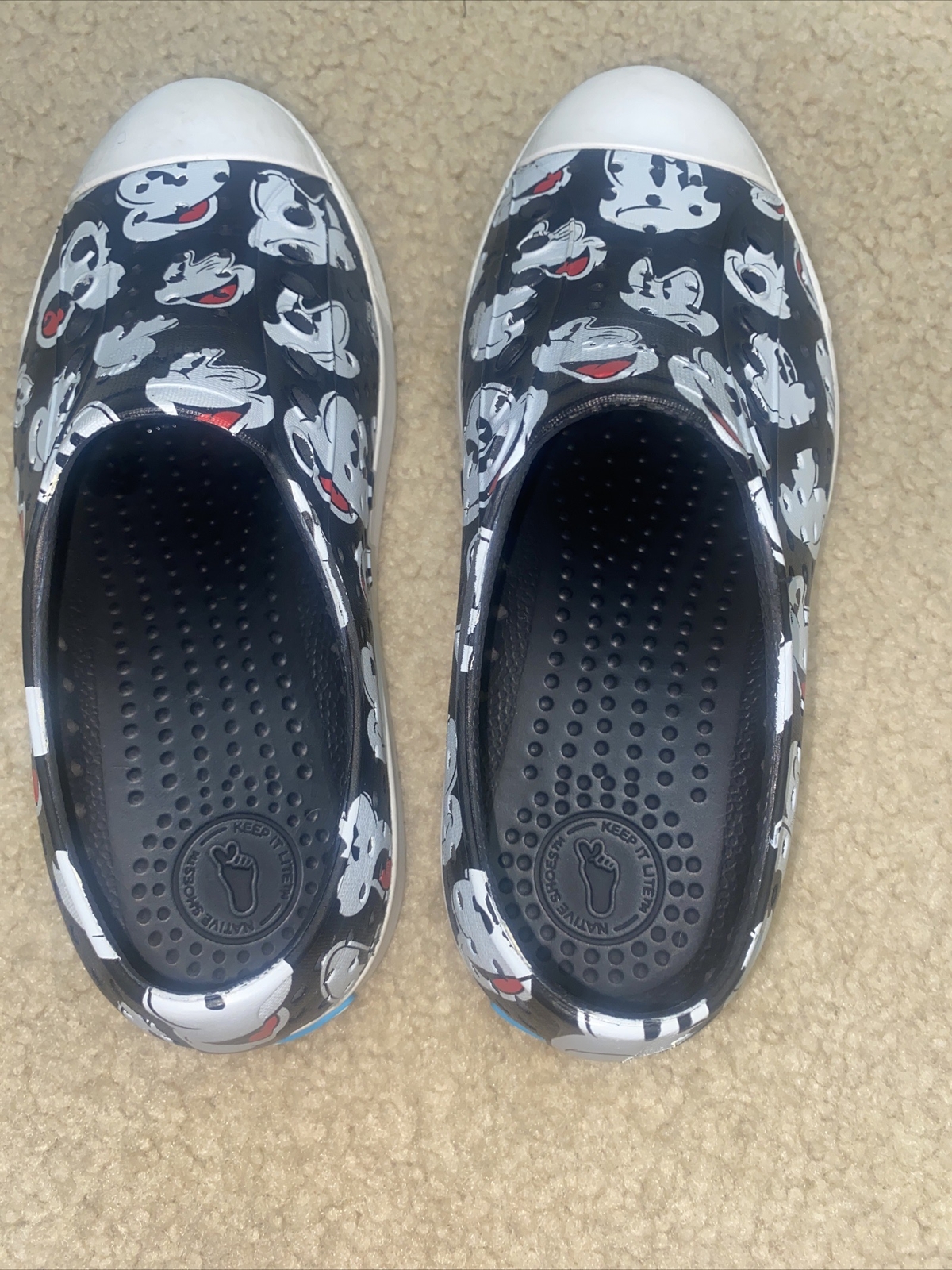 Disney Native Mickey Mouse Black Slip On Shoes Unisex… - Gem