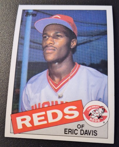 1985 Topps ERIC DAVIS Rookie RC #627 Near Mint+ Cincinnati Reds ...