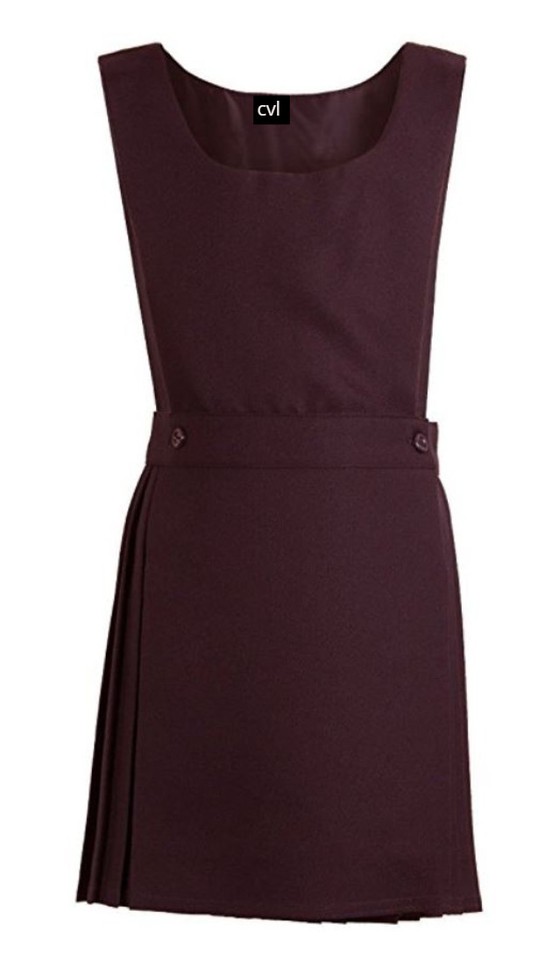 GIRLS BIB PINAFORE PLEATED SCHOOL UNIFORM DRESS TOP QUALITY | eBay UK