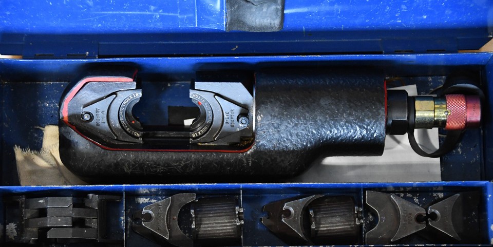 Burndy Y46C Hypress Hydraulic Crimper Tool 10,000PSI with Dies | eBay