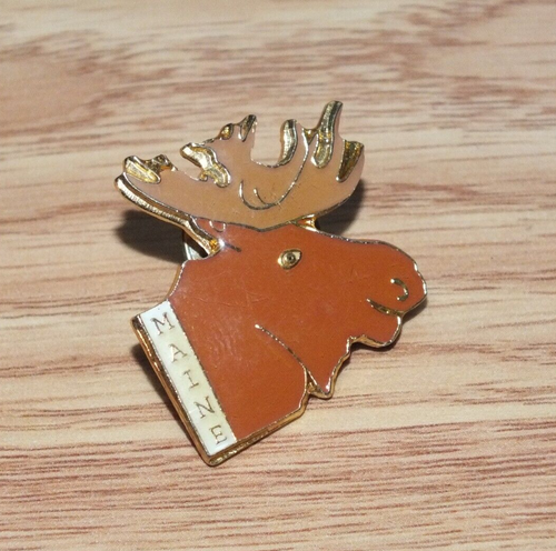 Vintage Maine Enamel Moose Collectible Travel Souvenir Lapel Pin | eBay