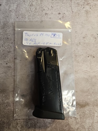 1 x Taurus PT145 .45 acp / auto 10 Round Factory Magazine - Brazil OEM ...