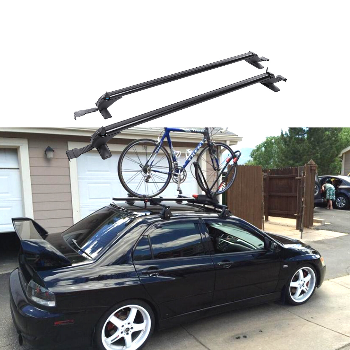 2002-2017 Mitsubishi Lancer Roof Rack Cross Bar Luggage Carrier Car Top ...