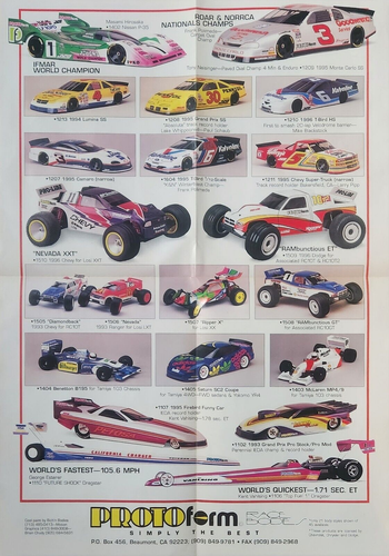 Protoform Race Bodies RC Poster Proline Tires Wall Art Decor 2 Sided | eBay