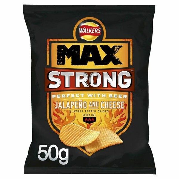 24 X Walkers Max Strong Jalapeno and Cheese Crisps 50g for sale online ...