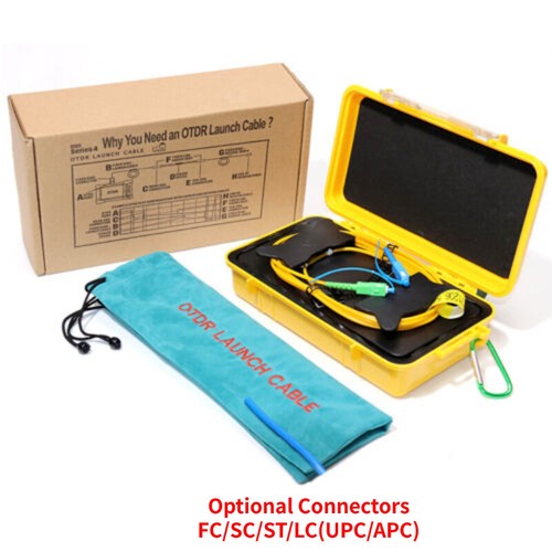 OTDR Launch Cable Box Fiber Rings Dead Zone Eliminator Single Mode 0.5 ...