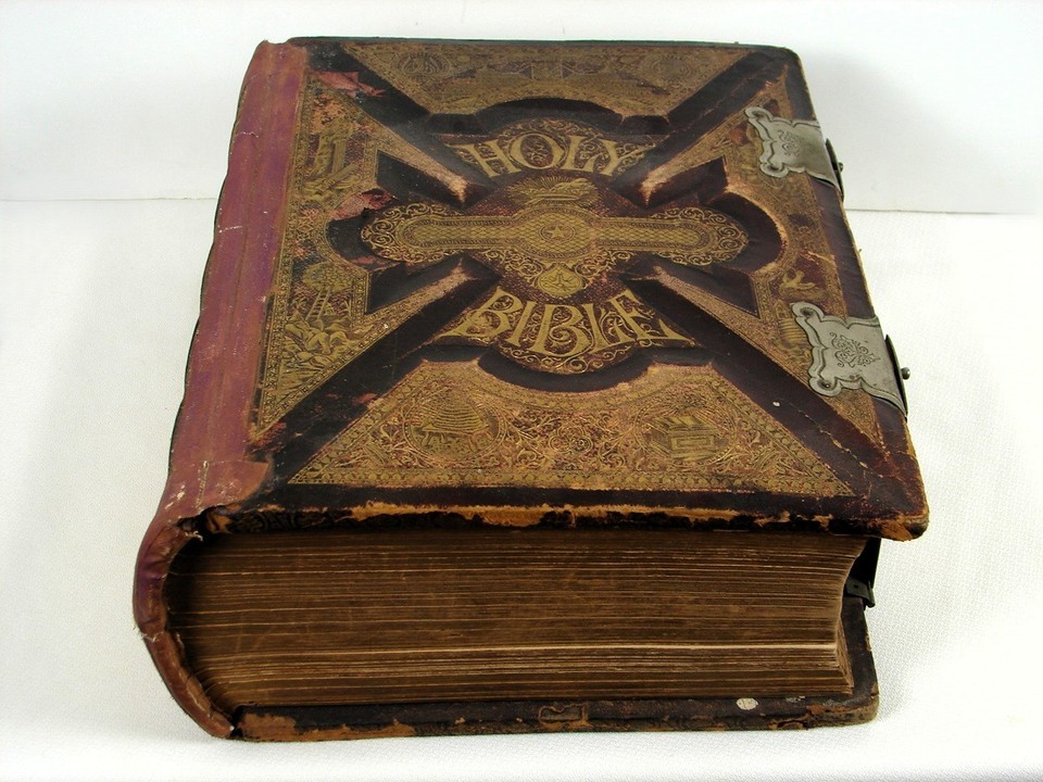 1890 Pictorial Family Holy Bible Bible Dictionary And Cities Of The ...