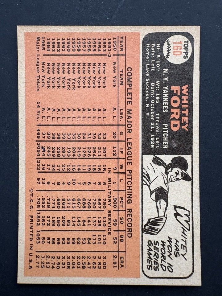 Lot of 4 Topps Whitey Ford cards, 1954, 1962 and two 1966 | eBay