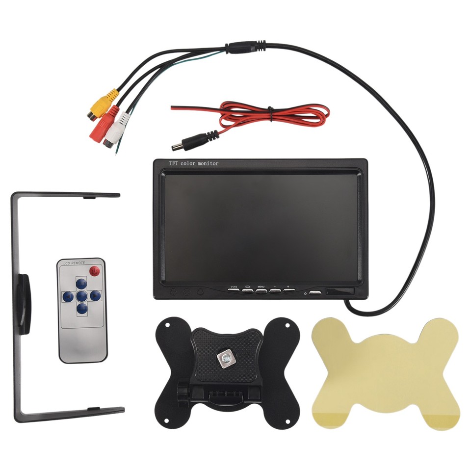 12V-24V 7 Inch TFT LCD Color Monitor for Car Truck CCTV Reverse Rear ...