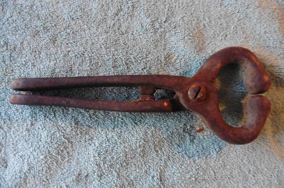 Vtg Bull Nose Lead Ring Puller Pliers 8" Rustic Farm & Barn Tool Cow ...