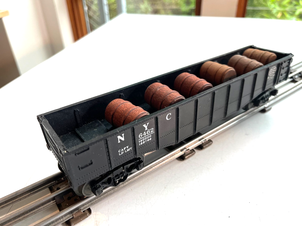 LIONEL 6254, 6462, 6007, NYC GONDOLA , PIPE FLAT CAR, CABOOSE, BOXES ...