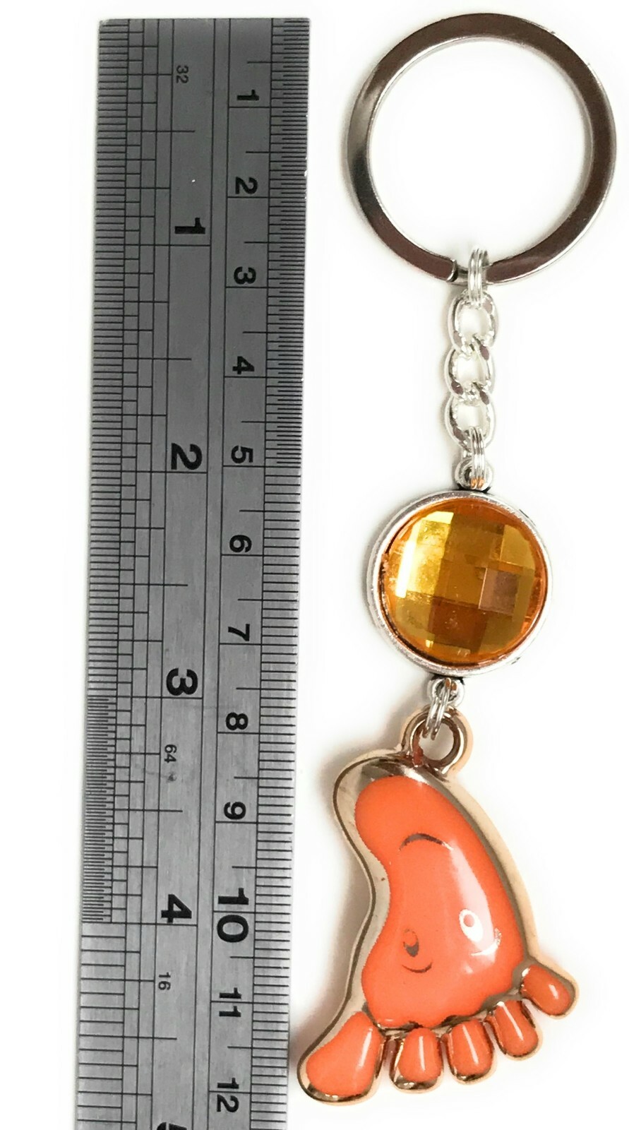 Smiling foot keyring with jewel - 5 colours available | eBay UK
