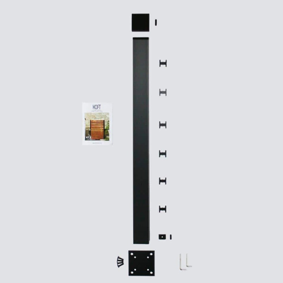 HOFT End Post Kit 44"x3"x3" Railing End Post Hardware-Kit A4 Aluminum ...