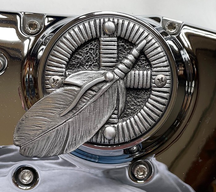 Harley Sportster Big Twin Points cover Medicine wheel aged aluminum ...