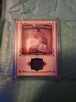 TIM TEBOW 2013 UD GOODWIN CHAMPIONS HEISMAN FLORIDA GATORS JERSEY PATCH ...