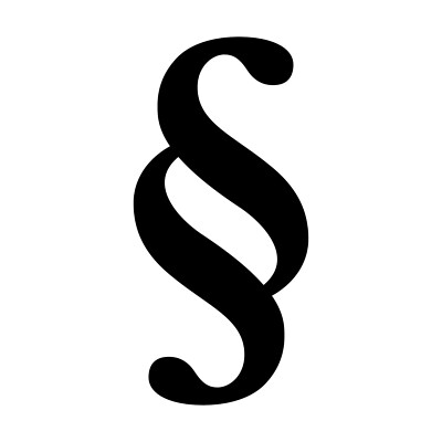 Paragraph schwarz 10cm Zeichen Symbol Gesetz Anwalt Kanzlei Aufkleber ...