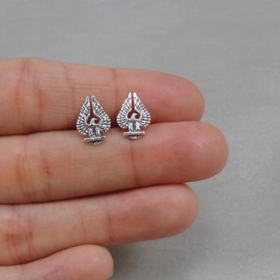 Eagle Post Earrings - 925 Sterling Silver - Flying Eagle Stud Earrings ...