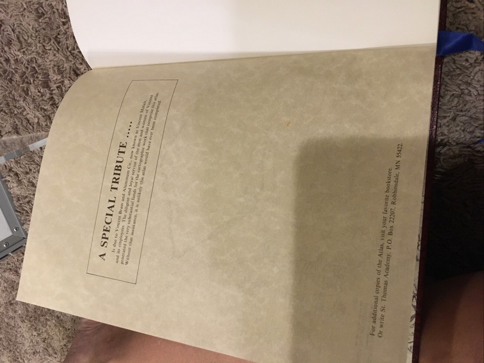 The Vincent Atlas Of Minnesota 1985 First Printing Hardcover St Thomas ...