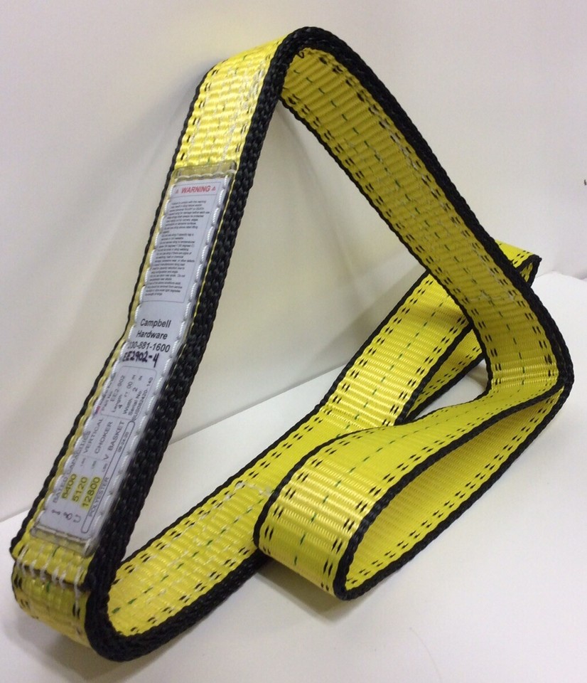 Poly Web Sling Lifting 2” Sling 2 Ply Type 3 Flat Eye X Eye 3’-25’ EE2 ...