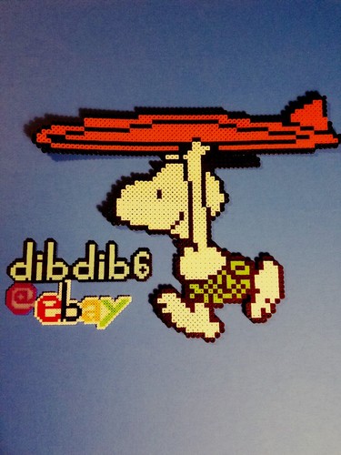 Snoopy surfer perler kandi art, rave, PLUR, peanuts, hama, melty | eBay