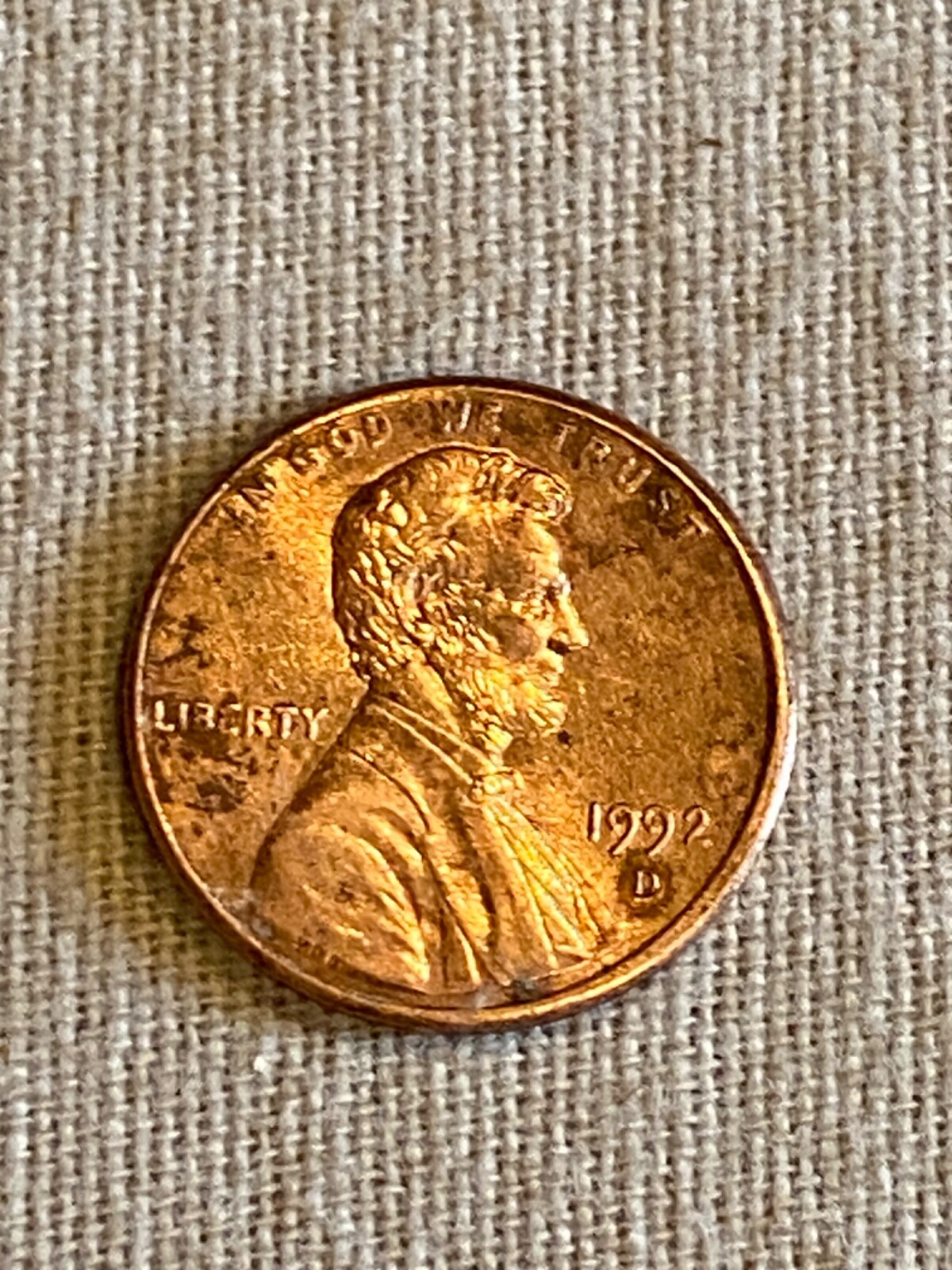 1992 D Close AM Lincoln Penny Genuine, Close AM Variety Cent Denver ...