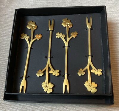 Beautiful Zodax Little Flowers Cocktail Forks India Set Of Four NEW In ...