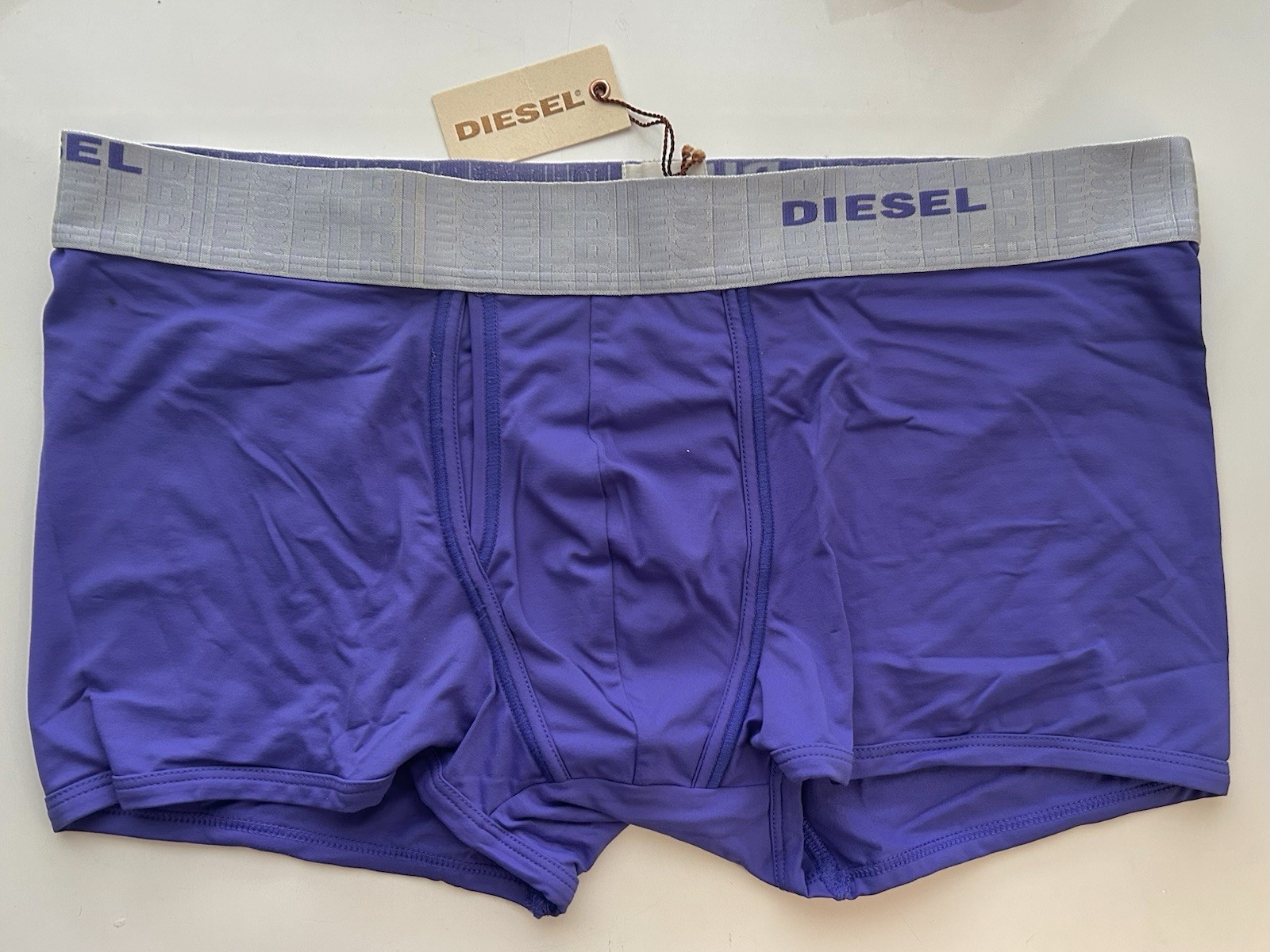 Diesel UMBX Divine Blue Microfiber Boxer Brief Shorts Trunks Underwear ...