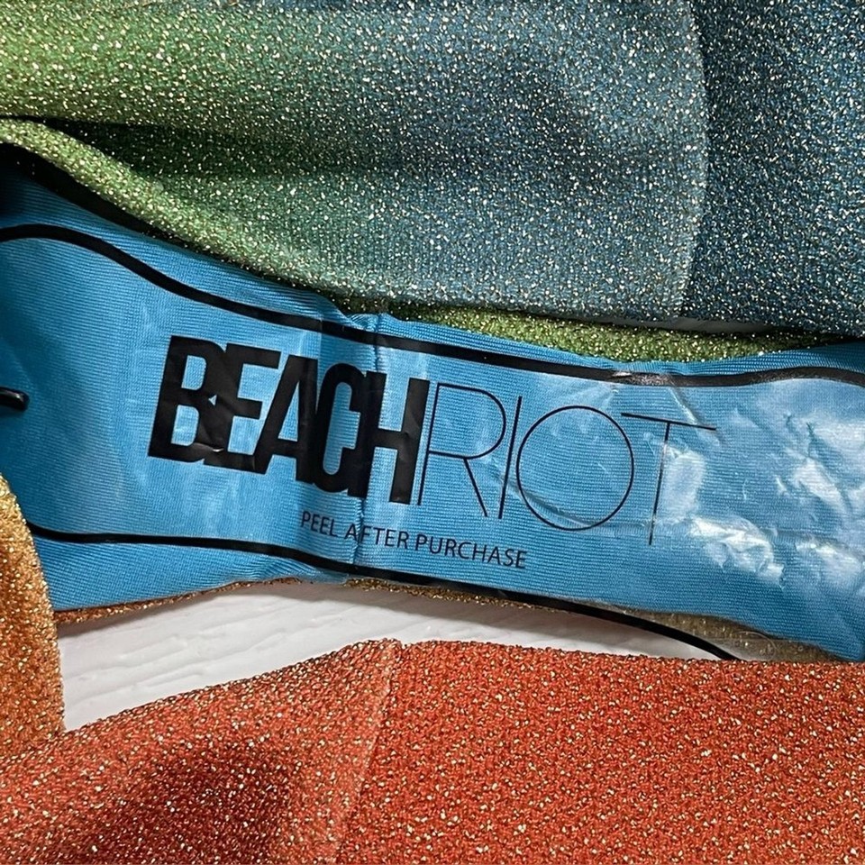 NWT Beach Riot Highway Bikini Bottom in Desert Ombre Shimmer Size XS ...