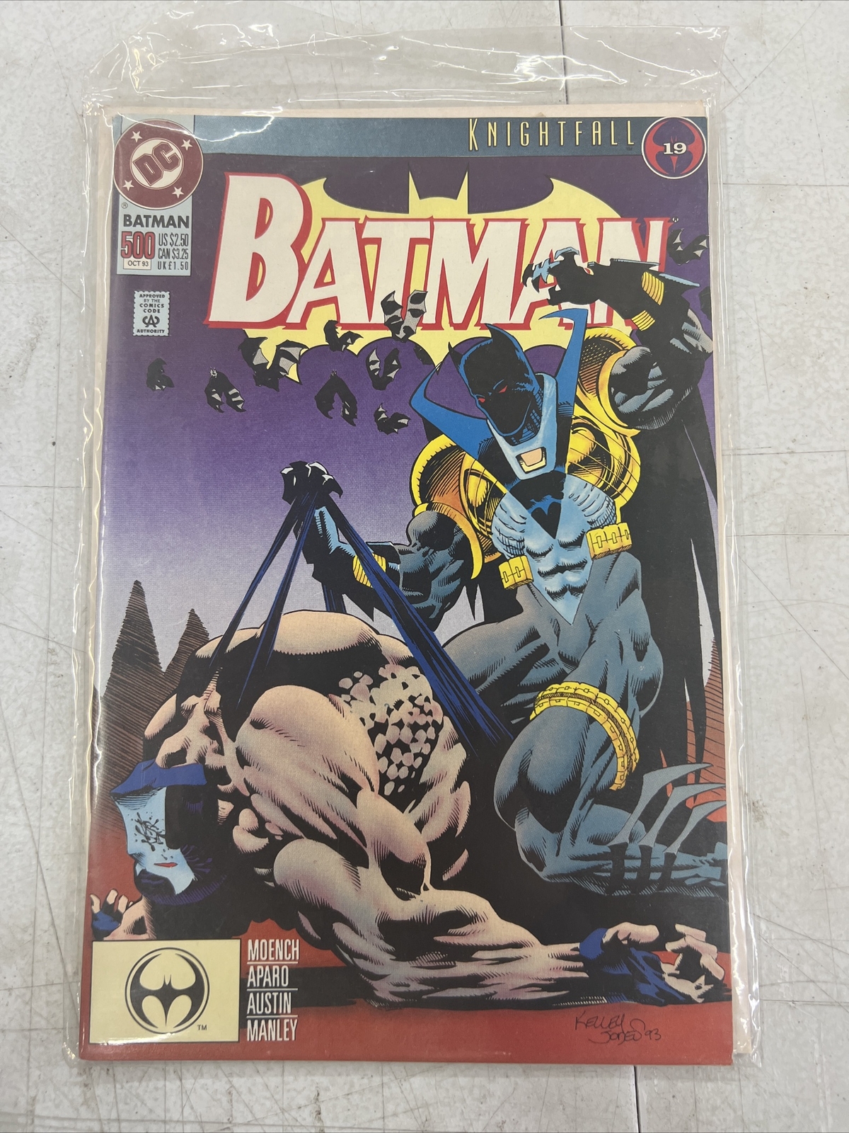 Batman #500 Knightfall 19 Bane Cover DC Comics Oct 1993 VF/NM Moench ...