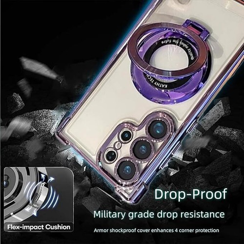 Anti-fall Phone Case with Invisible Ring Stand for Samsung Four Corner ...