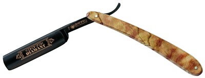 DOVO Solingen Razor 5/8 " Carbon Steel Black Burnished Olive Wood ...