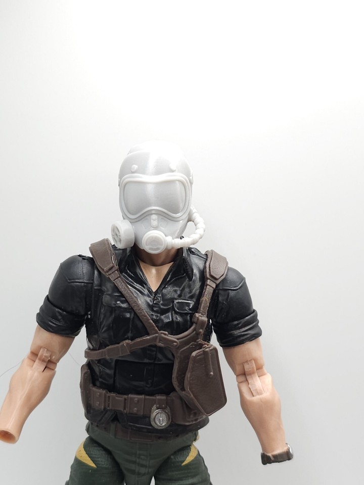 3d Printed GAS MASK #2 HEAD 1:12 6" Classified Legends Scale | eBay