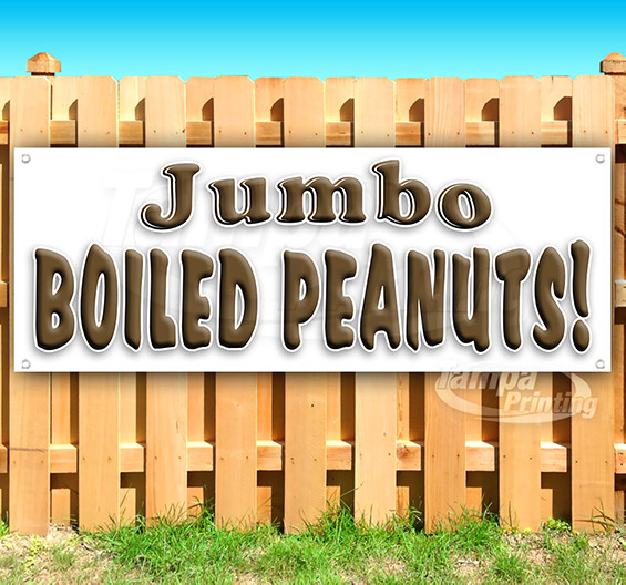 JUMBO BOILED PEANUTS Advertising Vinyl Banner Flag Sign Many Sizes USA ...
