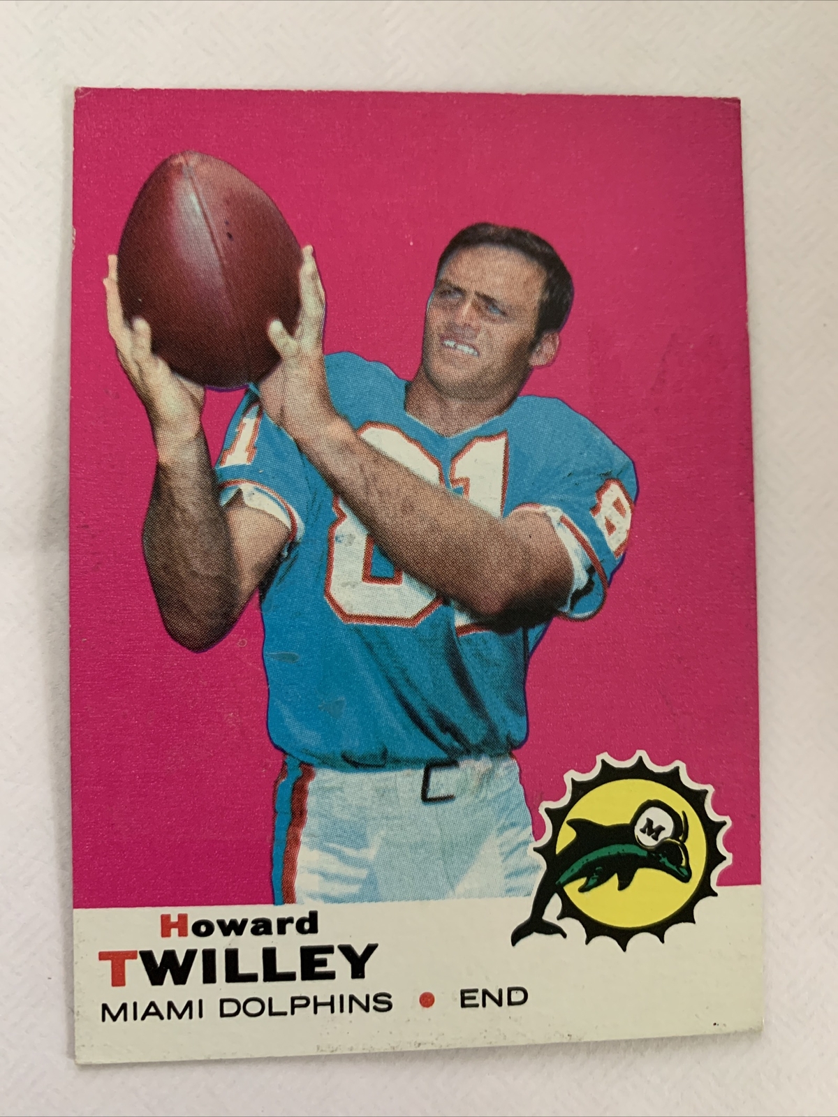 1969 Topps Football Card #28 Howard Twilley Miami Dolphins NmMt Free ...