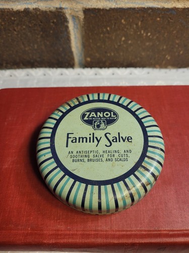 Antique Family Salve Full Tin Container Zanol | eBay
