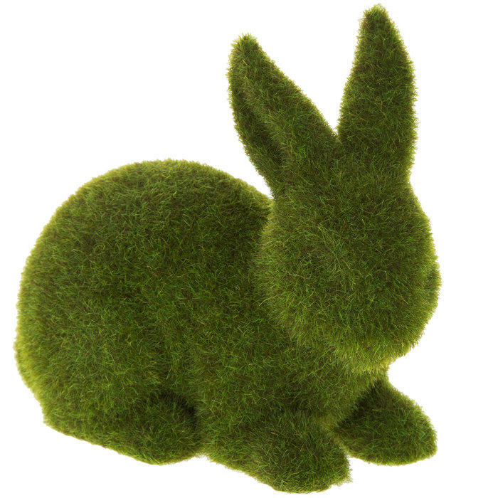 Mossy Bunny Rabbit Garden/Home Decor approx. 4" X 6" Standing or ...