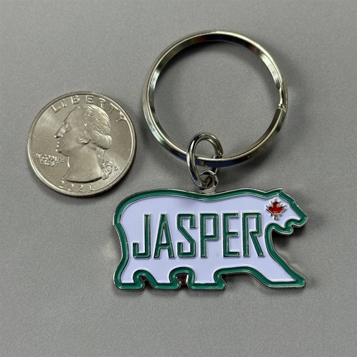 Jasper Alberta Canada Polar Bear Travel Souvenir Keychain Key Ring ...