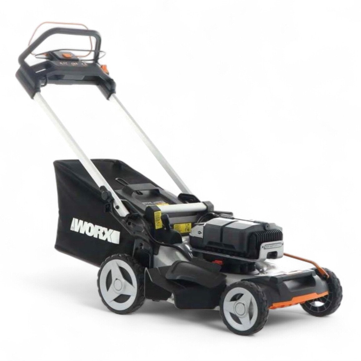 WG761 WORX Nitro 80V 21" Cordless Self-Propelled Lawn Mower w Brushless ...
