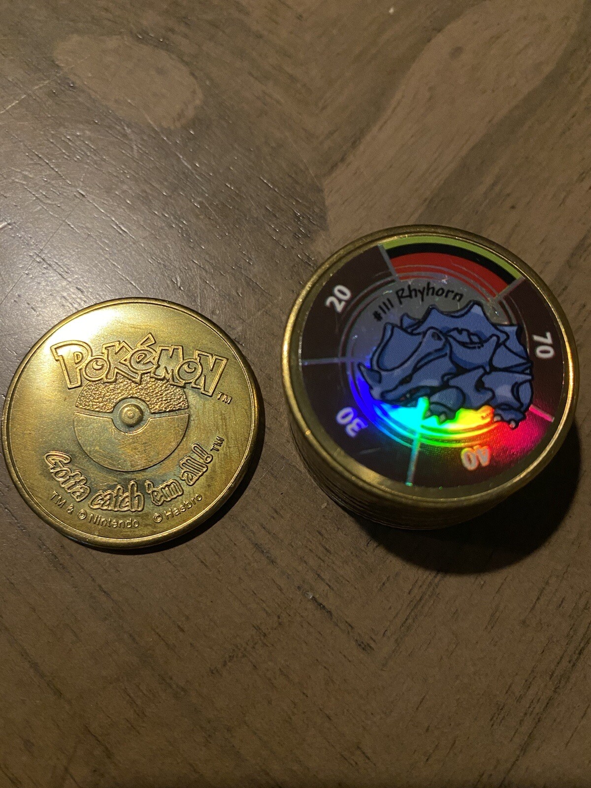 Pokemon Battling Coin Game Rhyhorn Original Coins | eBay