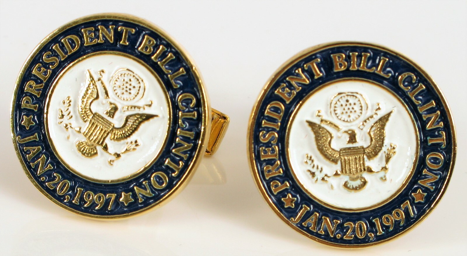 UNITED STATES PRESIDENT BILL CLINTON INAUGURATION CUFFLINKS WHITE HOUSE ...