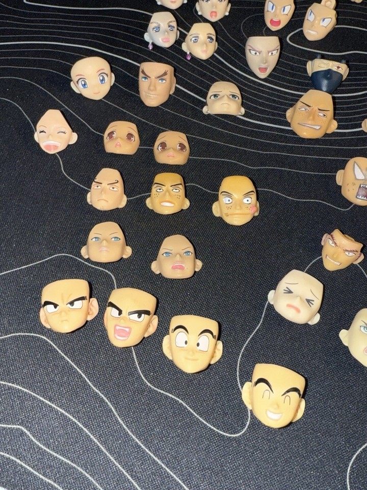 DBZ JJK NARUTO FIGUARTS CUSTOM FODDER BODY PARTS FACE PLATES HUGE LOT ...