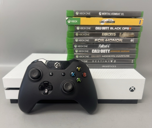 [Xbox One S] Console Bundle 10 Games, 1 Controller White Microsoft ...