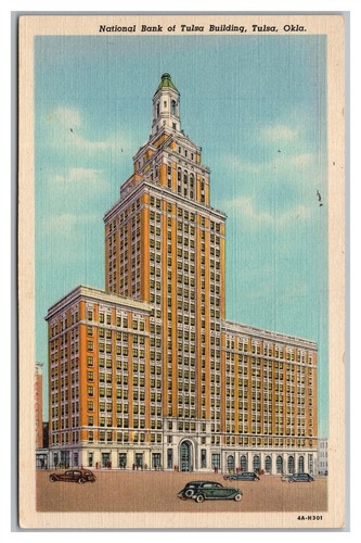 Postcard OK Tulsa Oklahoma National Bank of Tulsa Building c1940s J28 ...