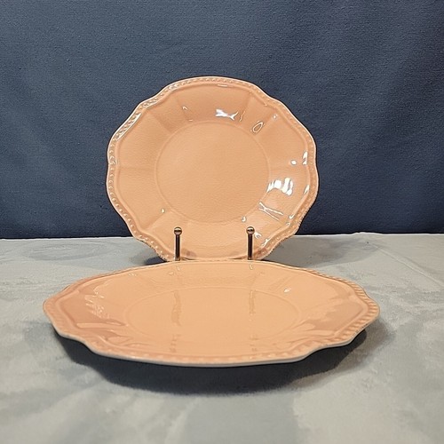 Pier 1 Dinner Plates Pink Crackle 10.5 in. Lot of 2 Grannycore ...