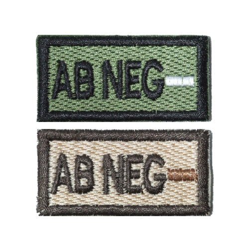 AB- AB Neg Self-Adhesive Blood Patch in Olive and Tan 1x2in | eBay
