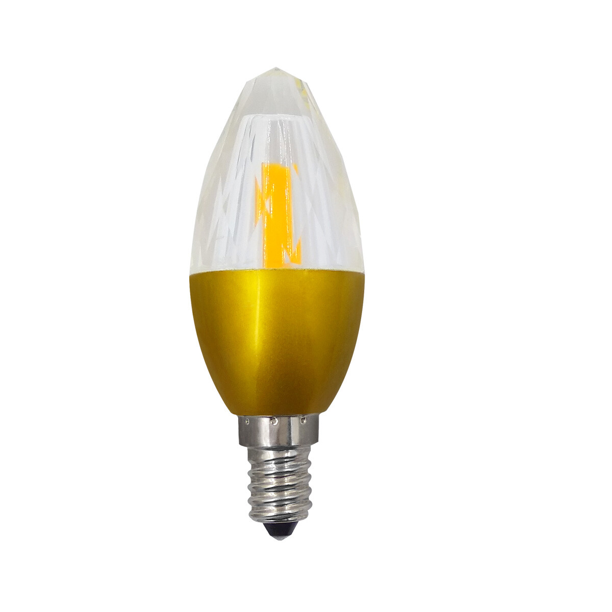 E12/E14 K9 LED Light Bulb COB 2508+2835 100V-265V Crystal Glass Candle ...