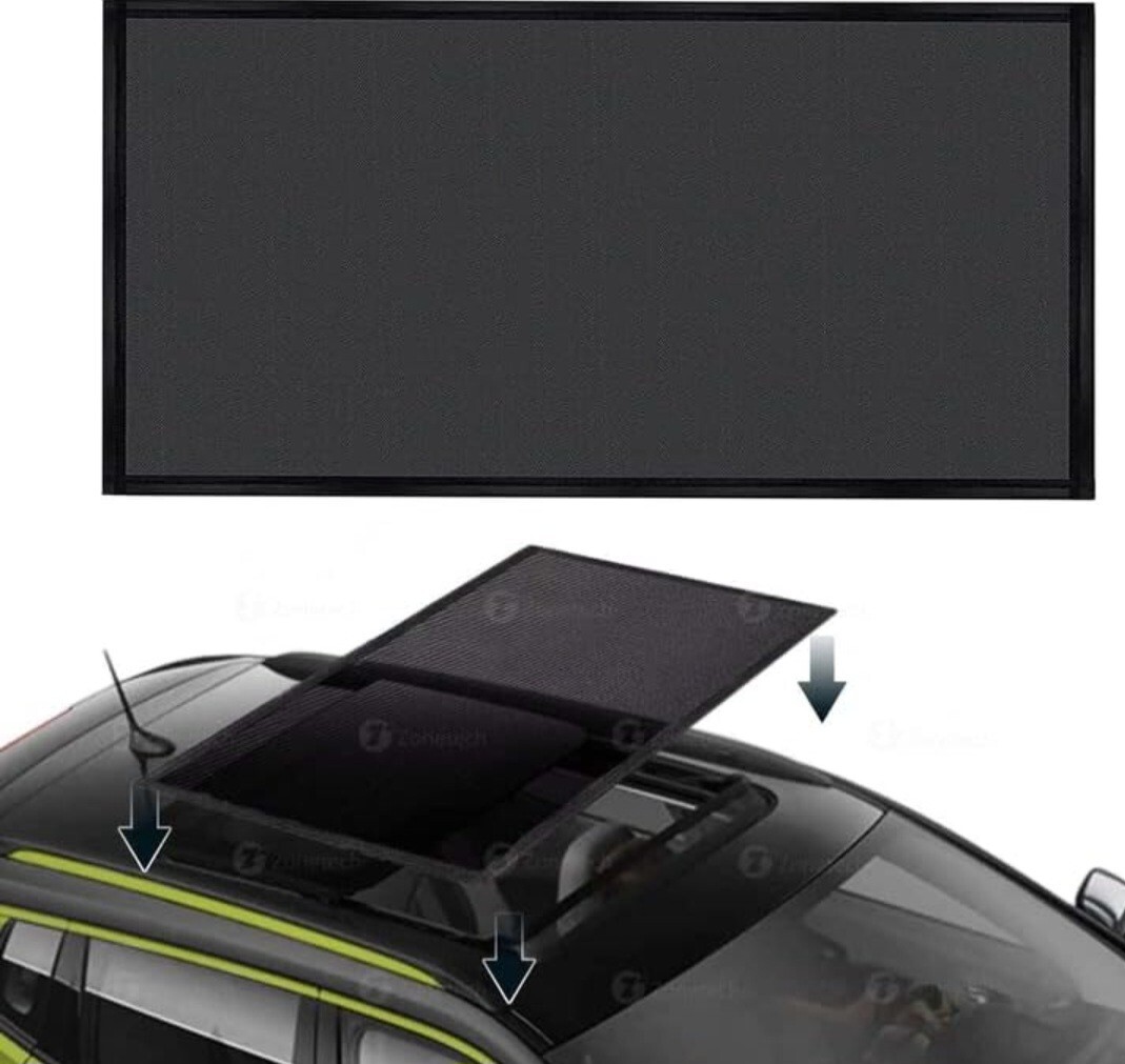 Zone Tech Sunroof Car Vehicle Black Mesh Magnetic Sun Shade Ray Shield ...