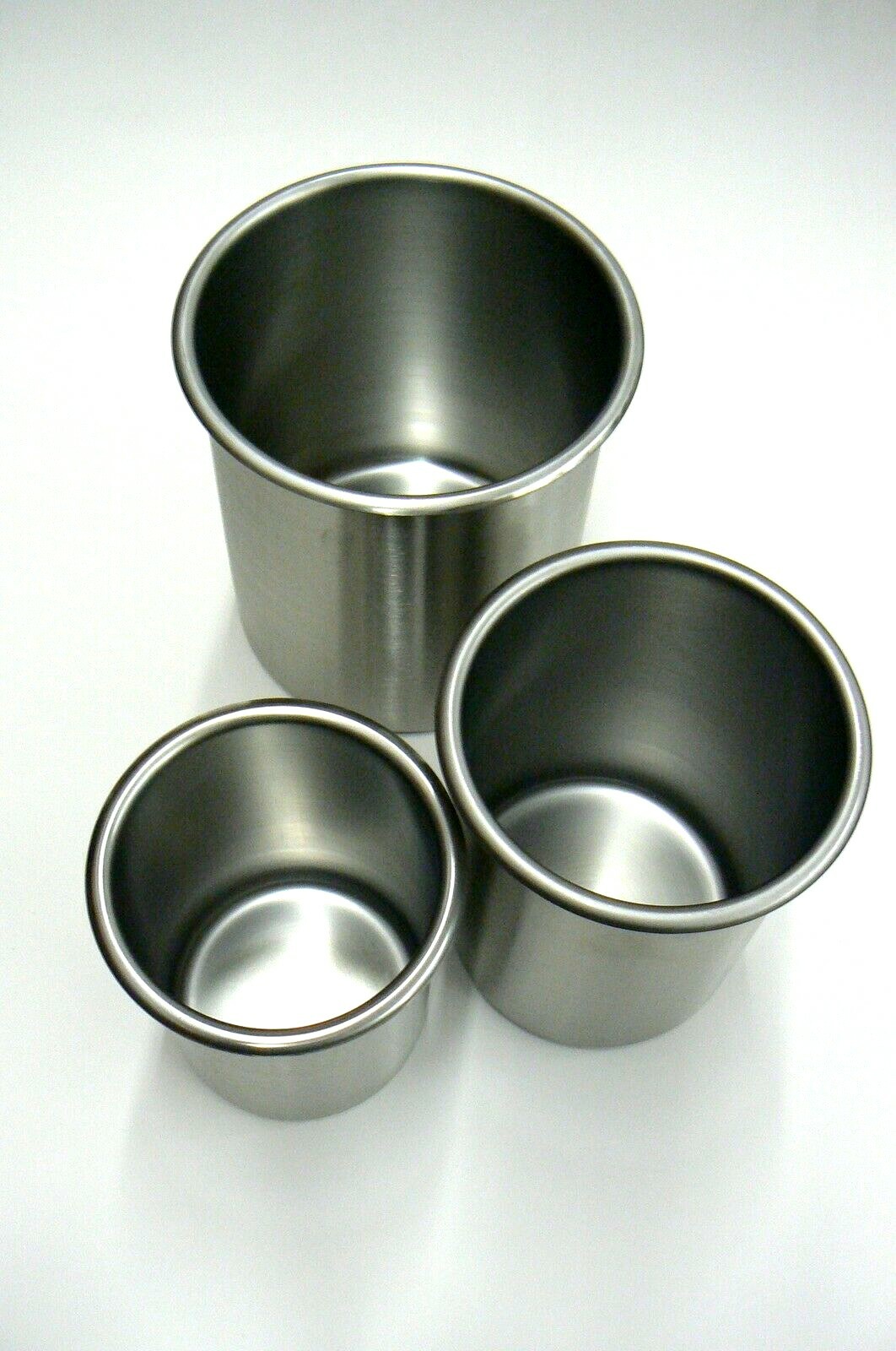 Stainless Bain Marie Pots Set 3 Sizes Stainless Steel Beakers ...